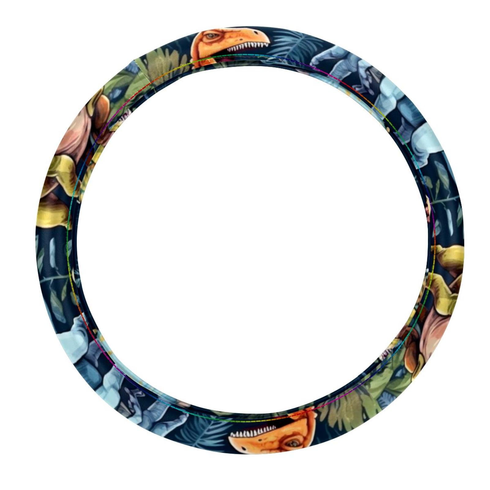 Dinosaur 14.5 Inch Printing PVC Leather Auto Accessories Steering Wheel ...