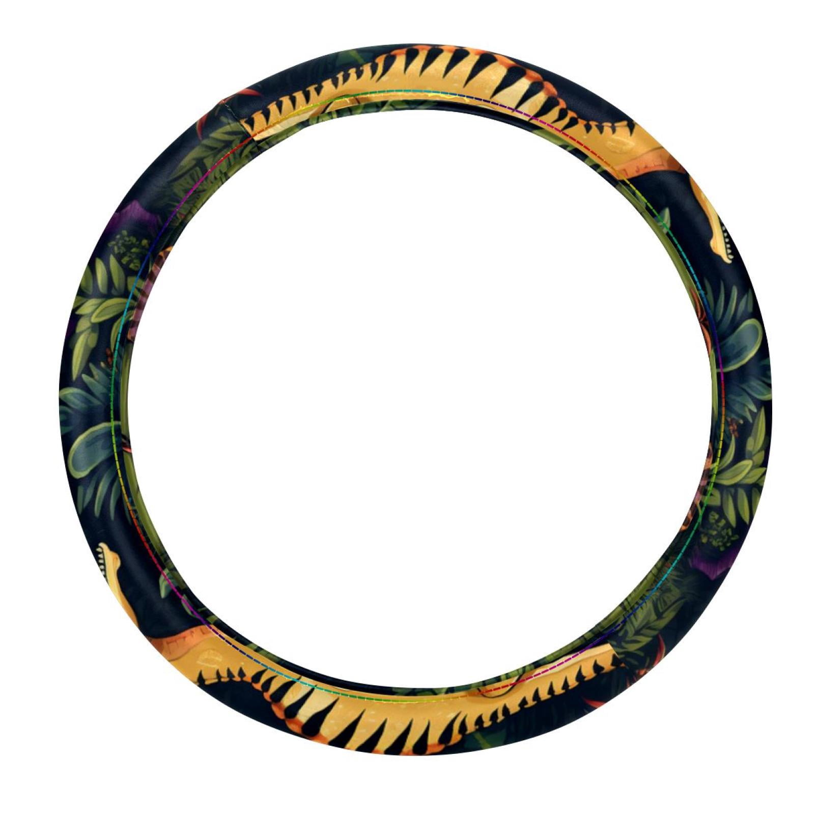 Dinosaur 14.5 Inch Printing PVC Leather Car Wheel Cover Auto ...