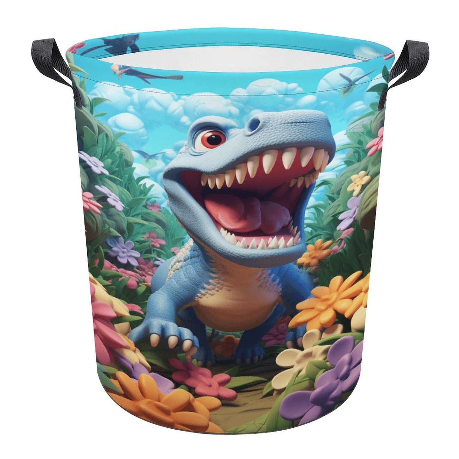 Dinosaur 3D Pattern Print Foldable Laundry Basket for Clothes Storage ...