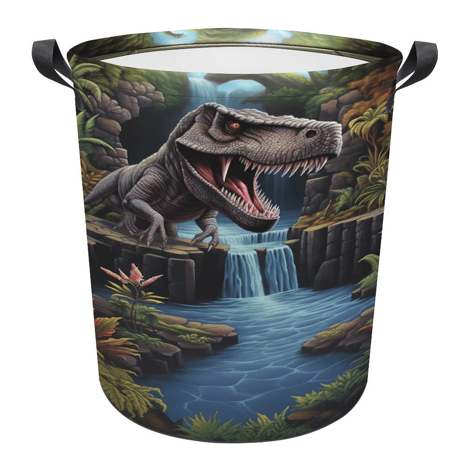 Dinosaur 3D Pattern Print Foldable Laundry Basket for Clothes Storage ...