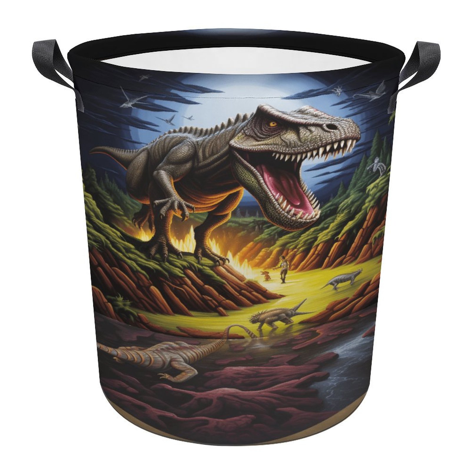 Dinosaur 3D Pattern Print Foldable Laundry Basket for Clothes Storage ...