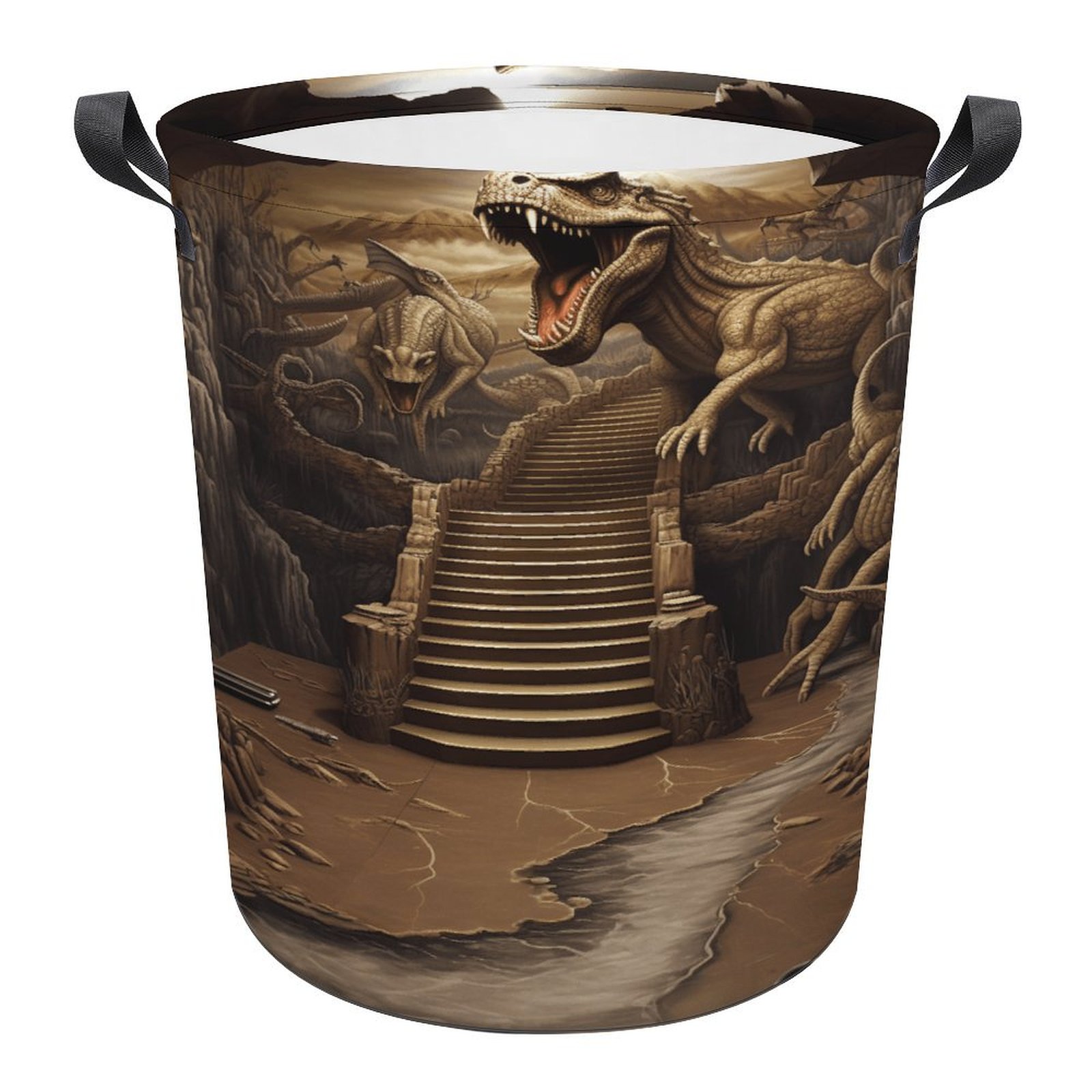 Dinosaur 3D Pattern Print Foldable Laundry Basket for Clothes Storage ...