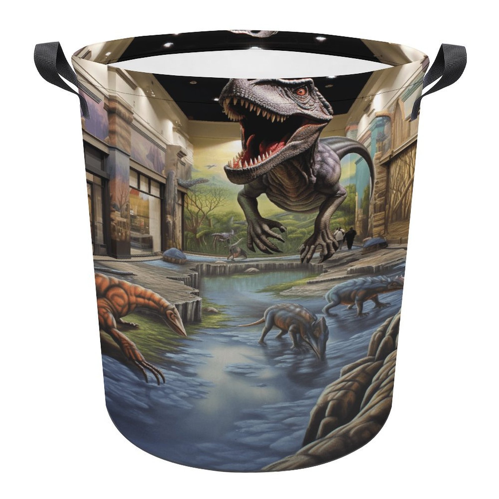 Dinosaur 3D Pattern Print Foldable Laundry Basket for Clothes Storage ...