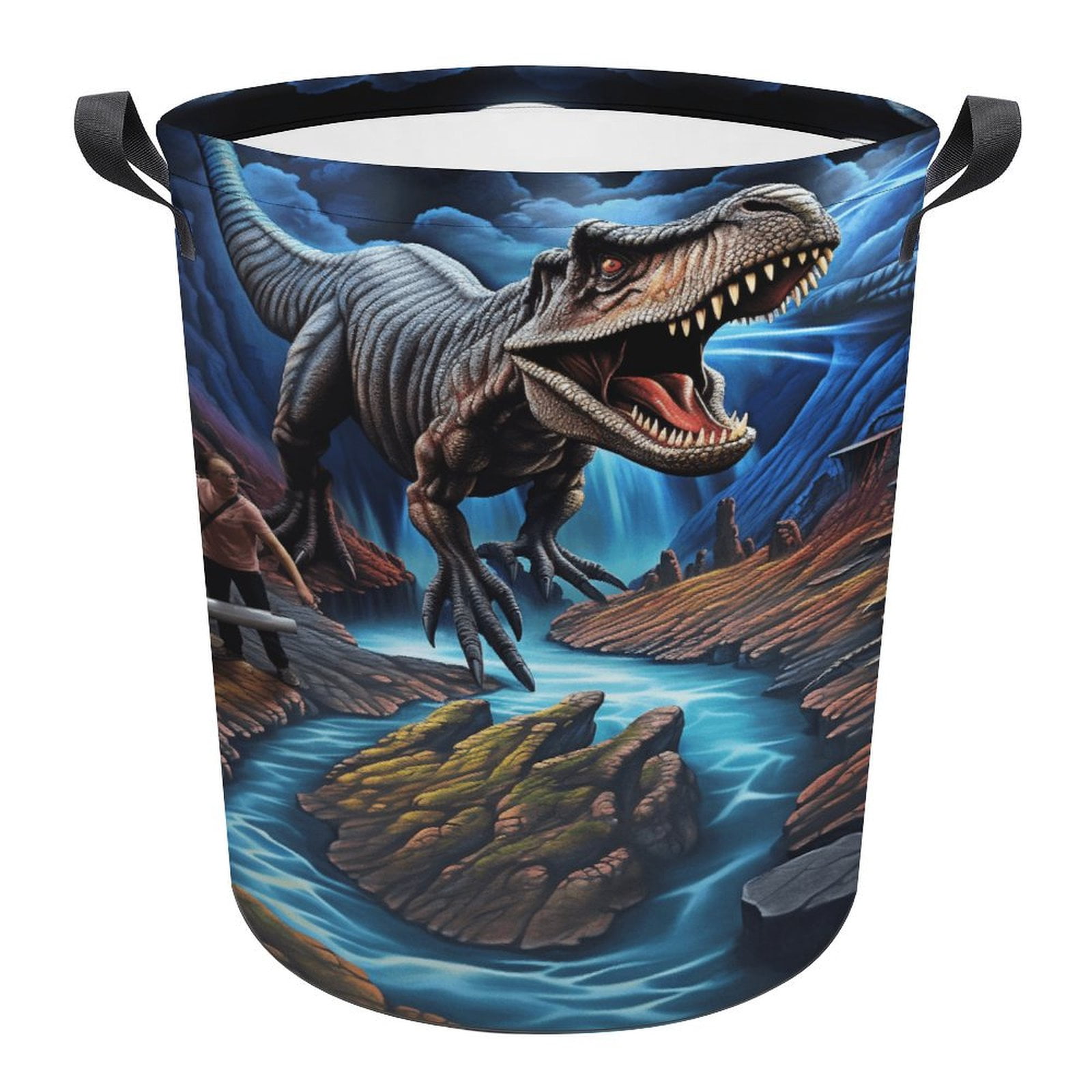 Dinosaur 3D Pattern Print Foldable Laundry Basket for Clothes Storage ...