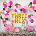 Dinosaur 3rd Birthday Decorations Pink Dinosaur Themed Balloons Arch ...