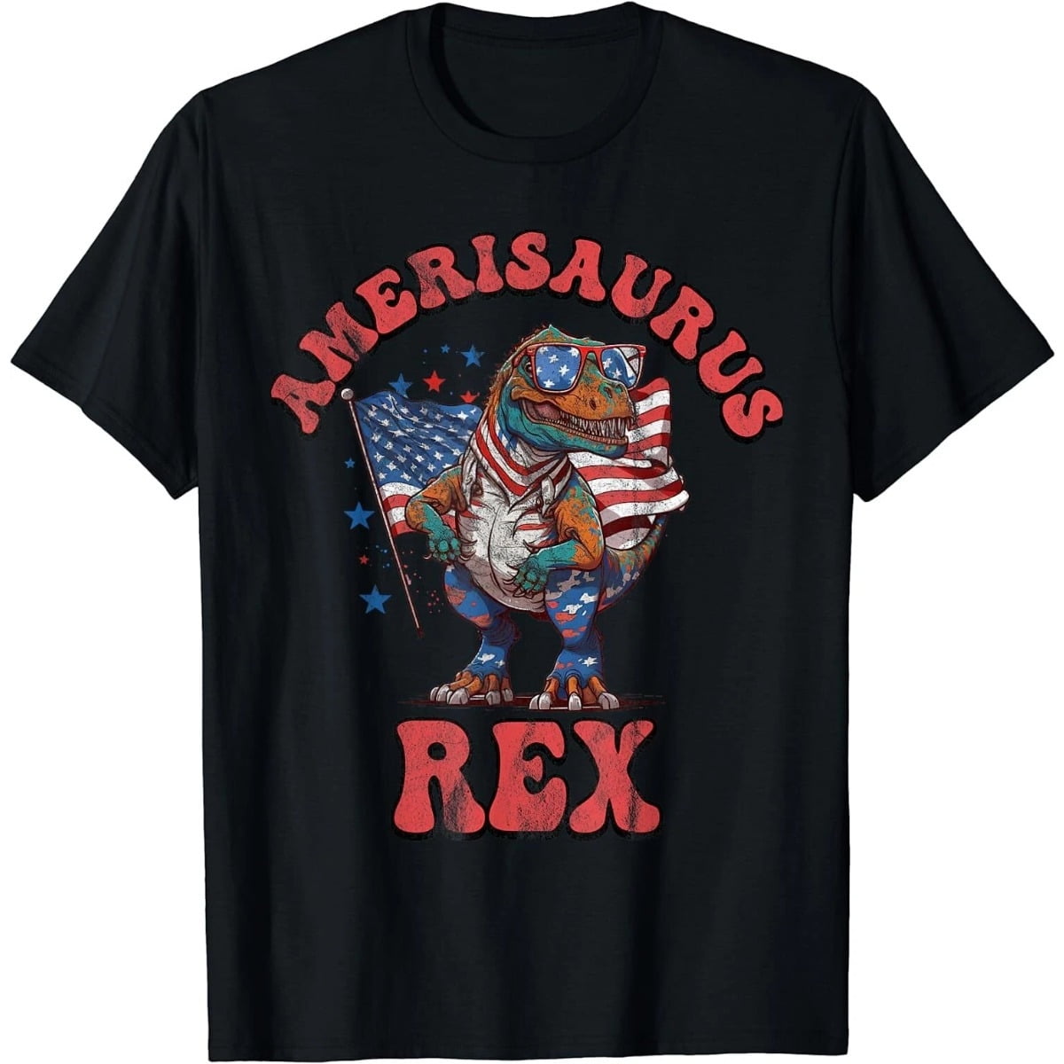 Dinosaur 4th of July Amerisaurus T Rex Unisex T-Shirt - Walmart.com