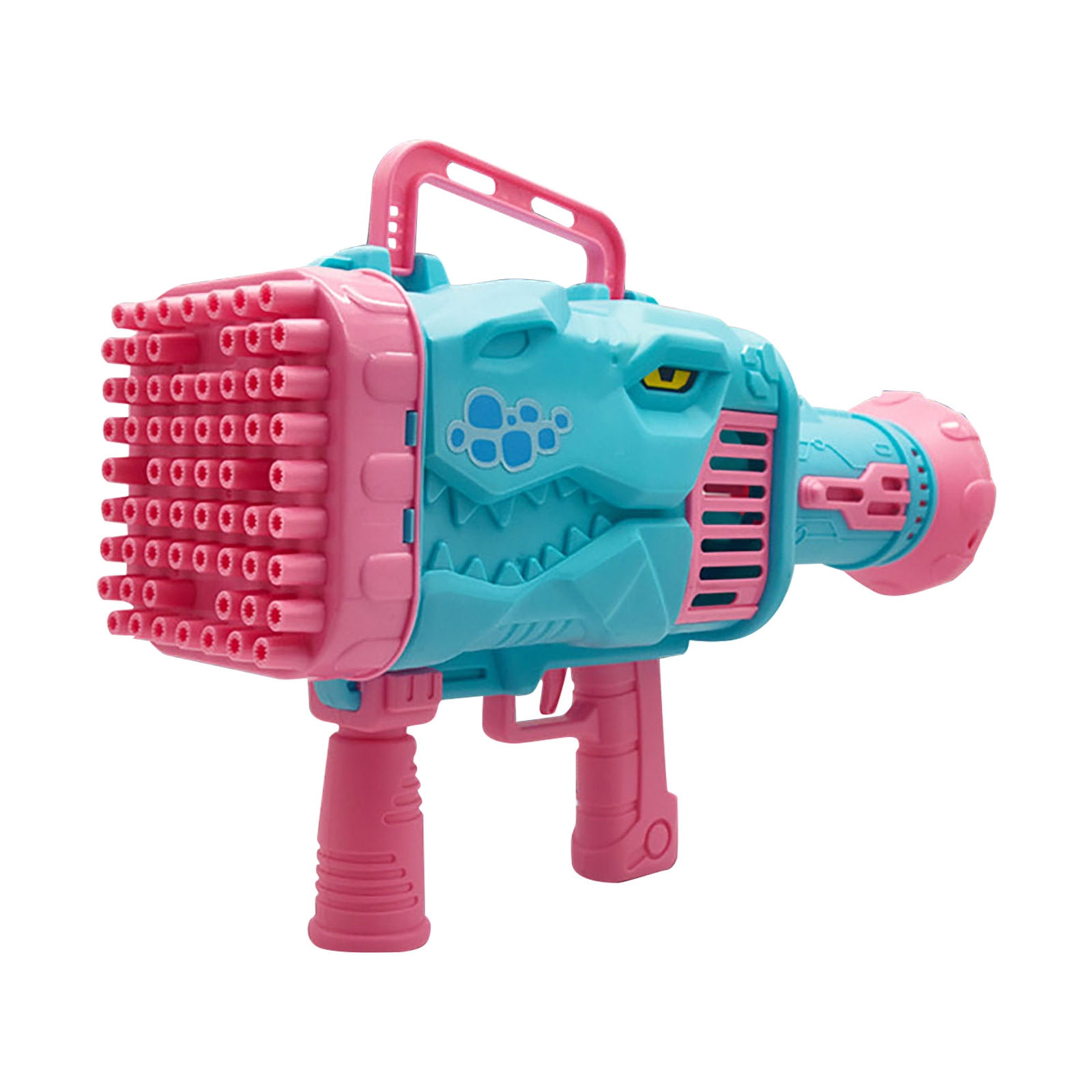 Dinosaur-64-Hole Bubble Gun with Flashlight, Rocket Launcher Bubble ...