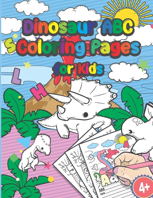 Dinosaur Abc Coloring Pages For Kids : Fine Motor Skills And Swing ...