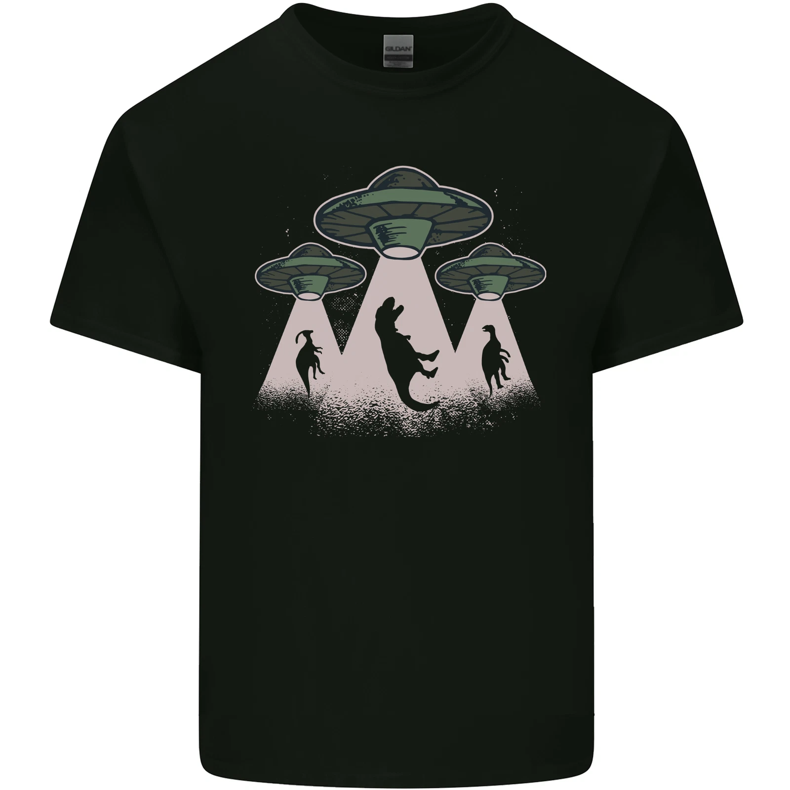 Dinosaur Abduction Funny Alien T-Rex UFO for a Sci-Fi and Prehistoric ...