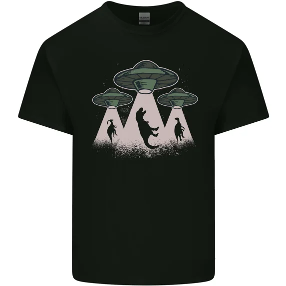Dinosaur Abduction Funny Alien T-Rex UFO for a Sci-Fi and Prehistoric ...