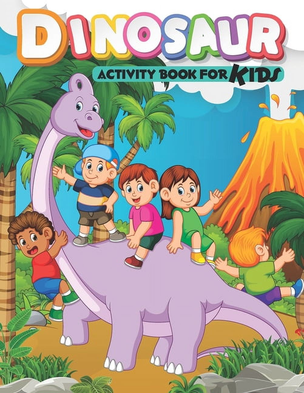 Dinosaur Activity Book For Kids: Fun Activities for Kids Ages 4-8 ...