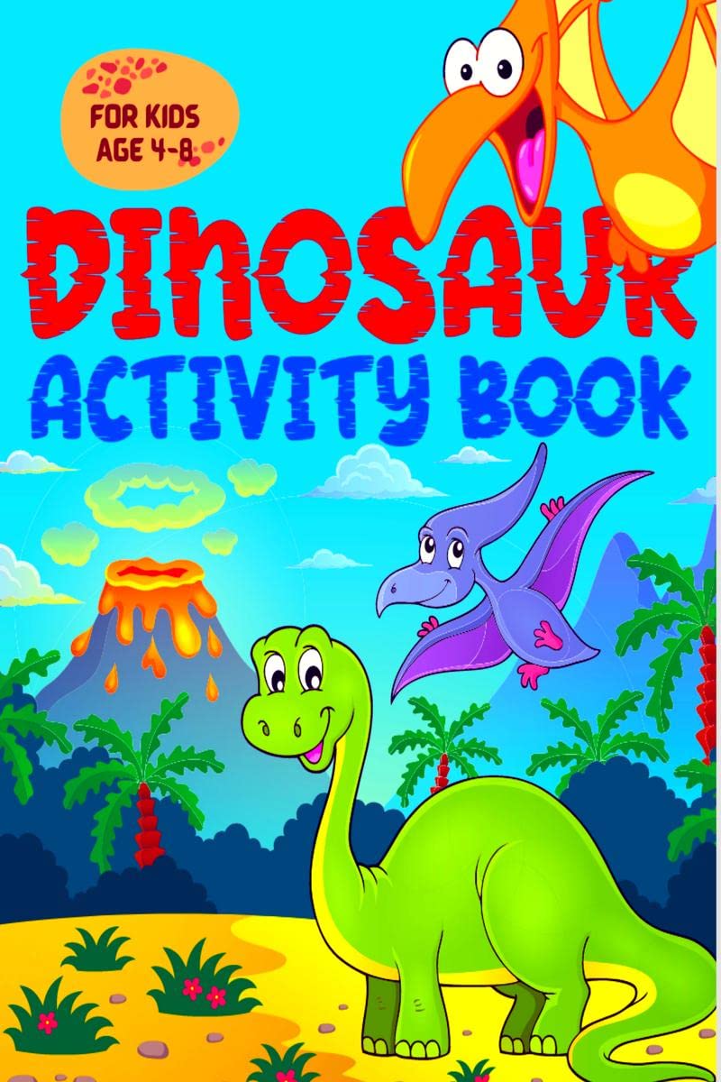 Dinosaur Activity Book for Kids : Learning Activity and Coloring Book ...