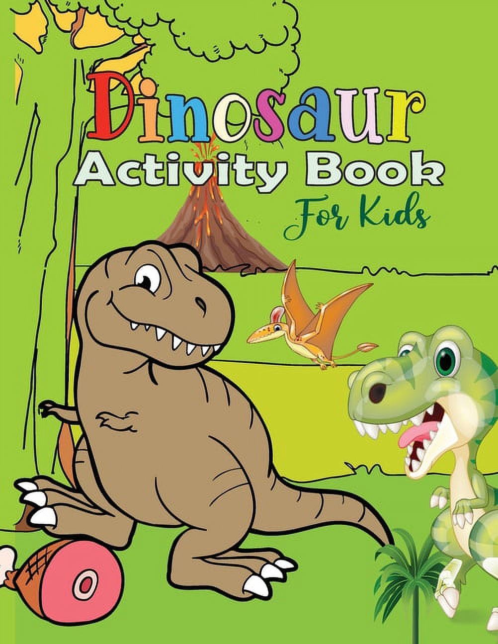 Dinosaur Activity Book: Workbook Puzzle Game For Learning, Coloring ...