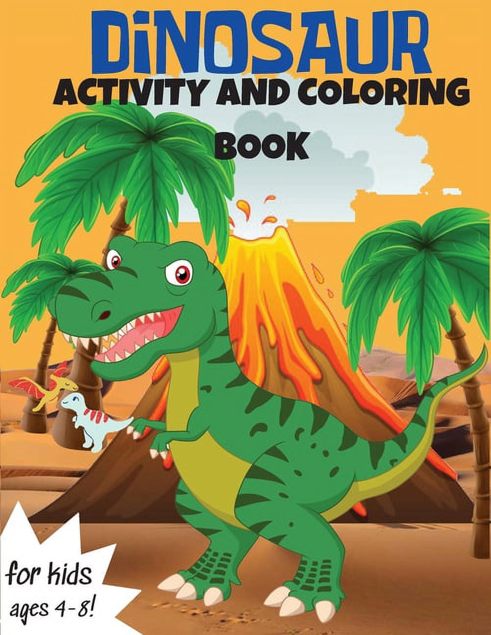 Dinosaur Activity and Coloring Book : Wonderful Dinosaur Illustrations ...