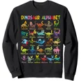 Dinosaur Alphabet Learning Fun Creative ABC Graphic For Kids Sweatshirt ...