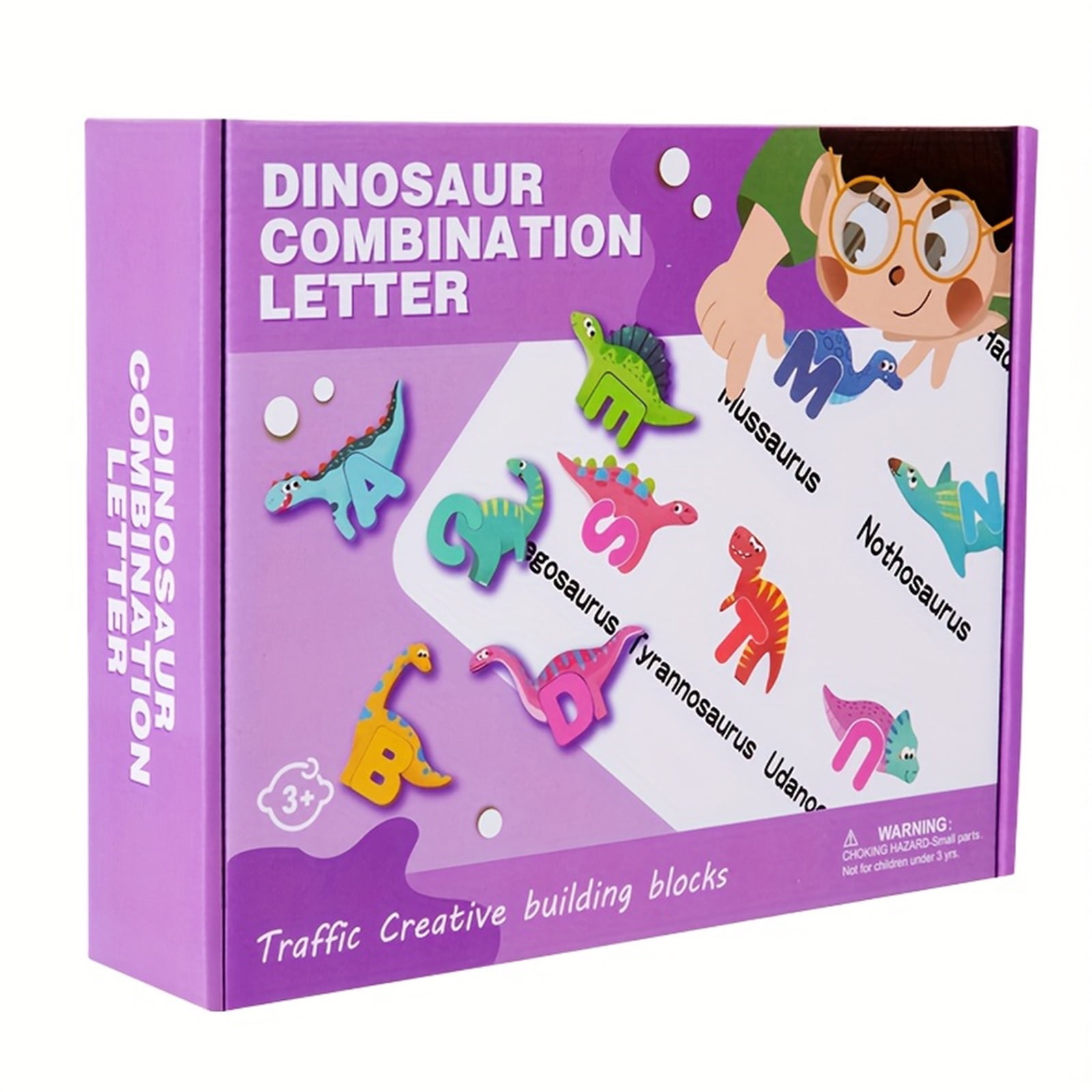 Dinosaur Alphabet Puzzle Educational Building Blocks for Kids Early ...