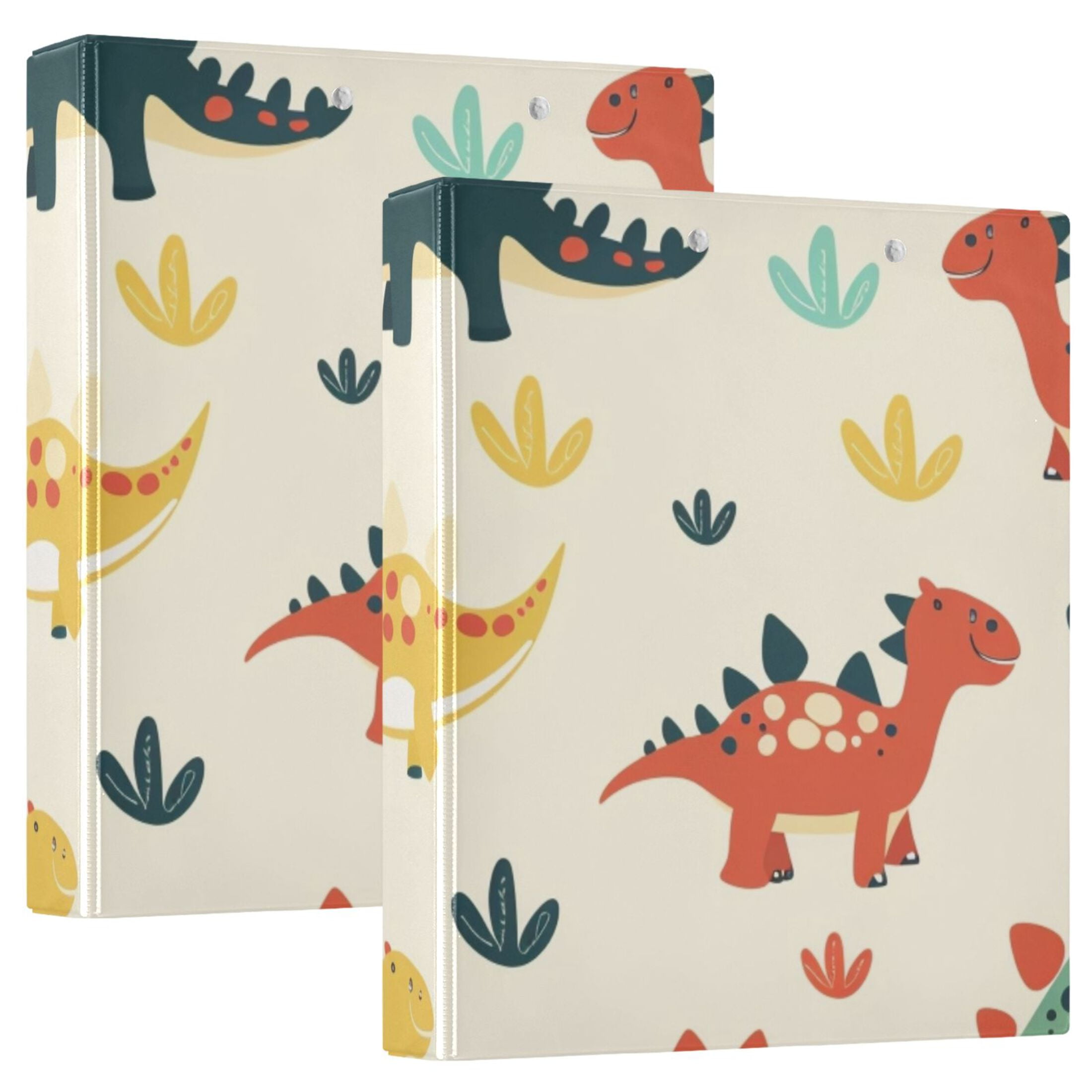 Dinosaur Animal Cartoon 3 Ring Binders 1.5 inch Hardcover File Folders ...
