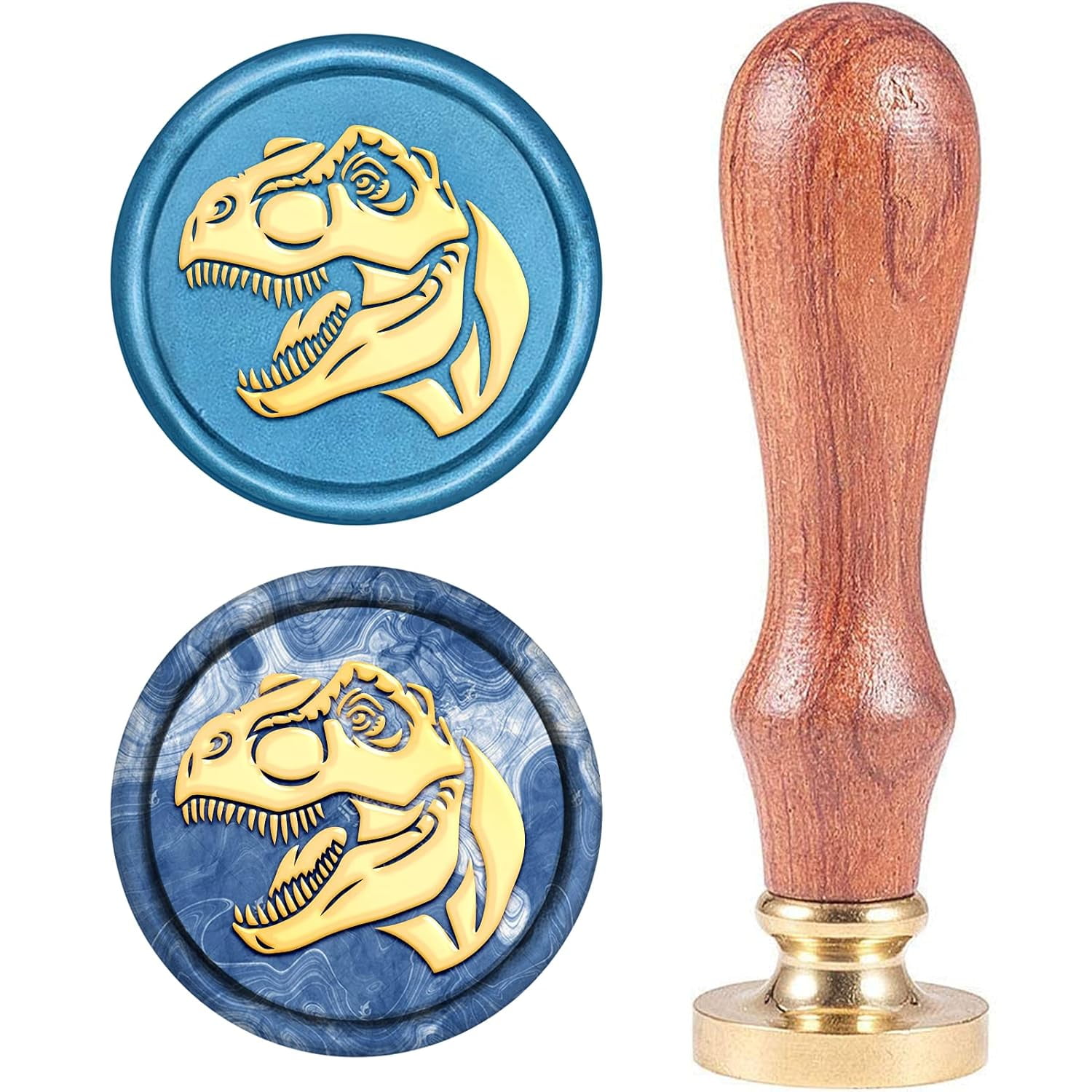 Dinosaur Animal Wax Seal Stamp 25mm Brass Head with Wooden Handle ...