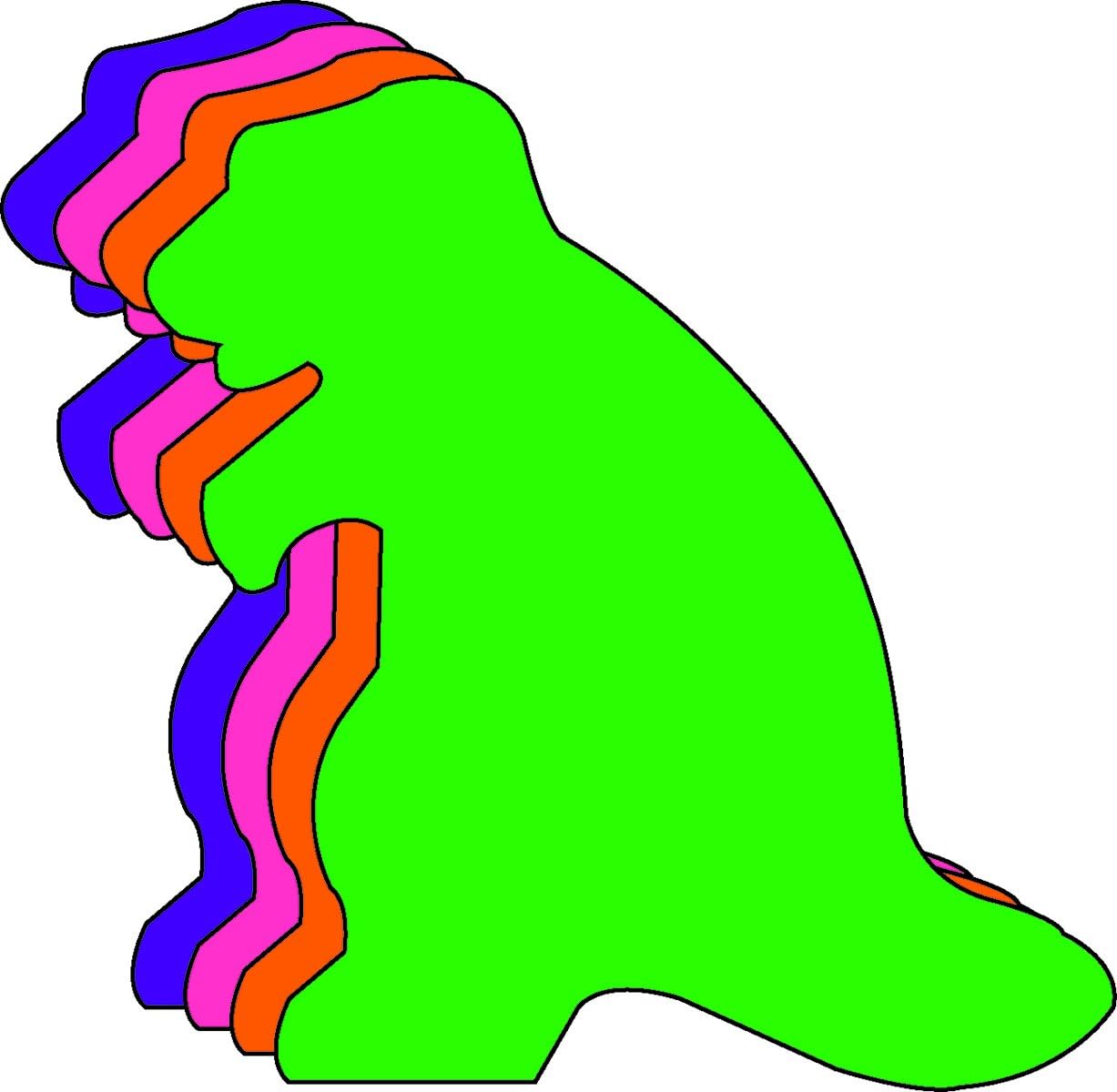 Dinosaur Assorted Color Creative Cut-Outs, 31 Cut-Outs In A Pack For ...