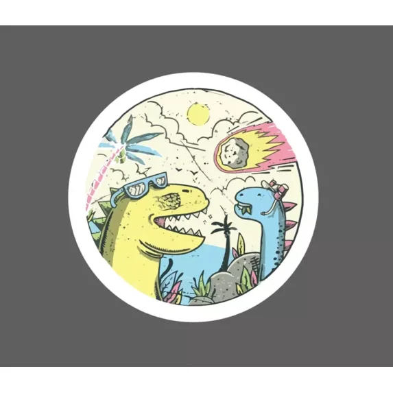 Dinosaur Asteroid Sticker Waterproof Sticker Phone Decal Water Bottle ...