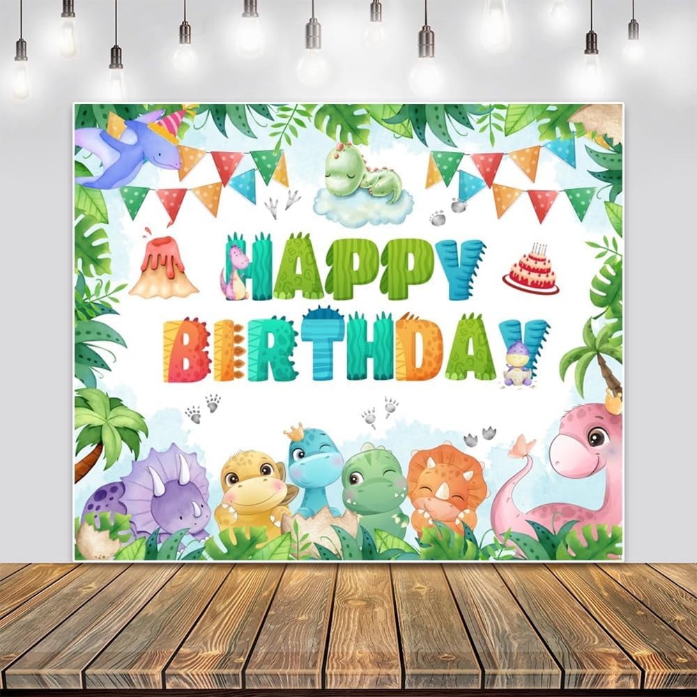 Dinosaur Backdrop Birthday Dinosaur Party Jungle Decor Dinosaur Theme ...