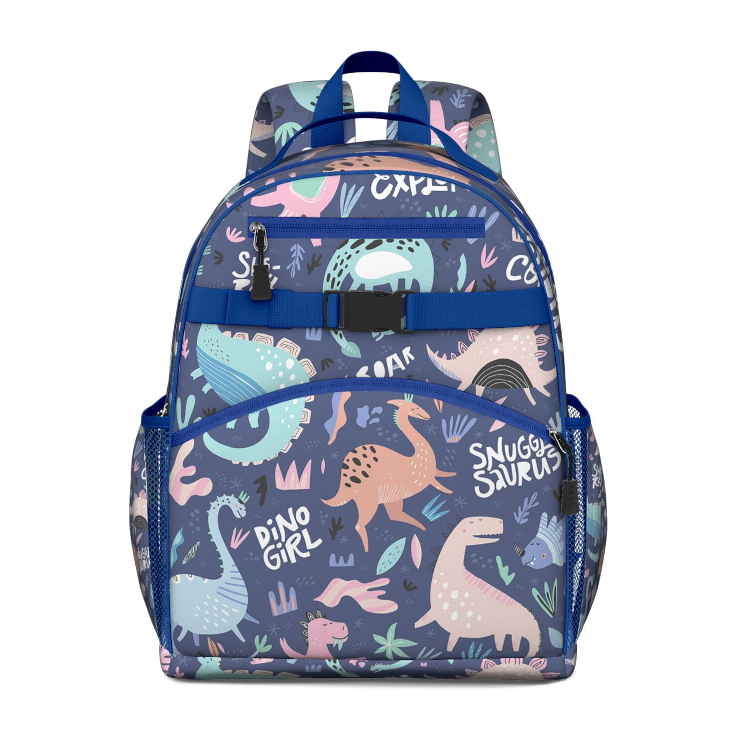 Dinosaur Backpack Waterproof School Bag with Chest Strap - Ergonomic ...