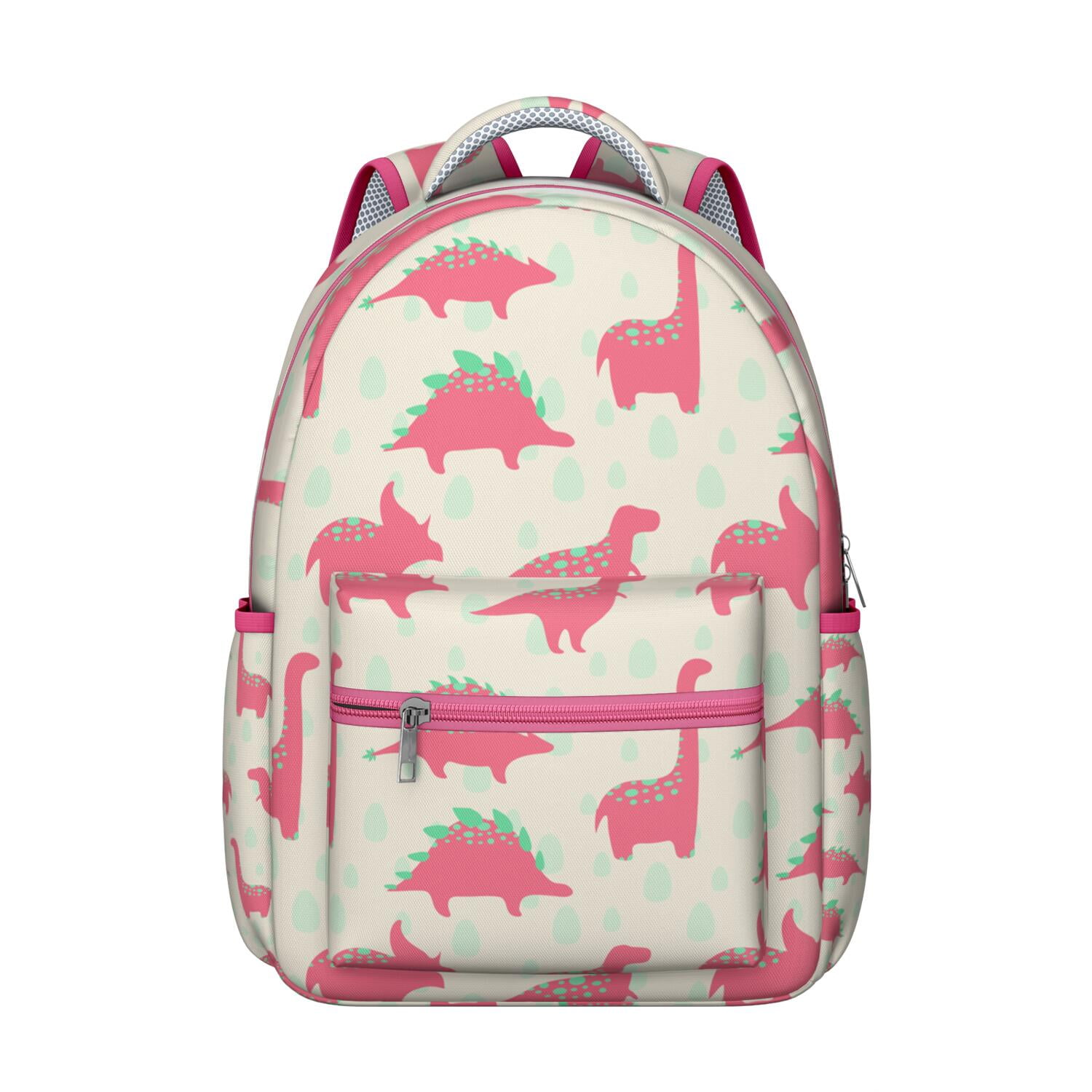 Dinosaur Backpack for Students - Trendy Print Bookbag with Padded ...