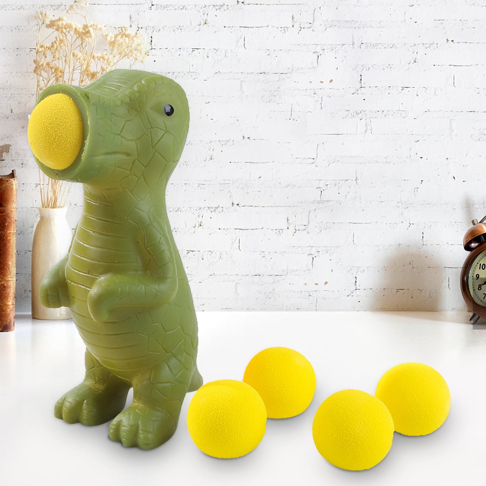 Dinosaur Ball Popper Toy - Includes 5 Soft Foam Balls - Launcher Safe ...