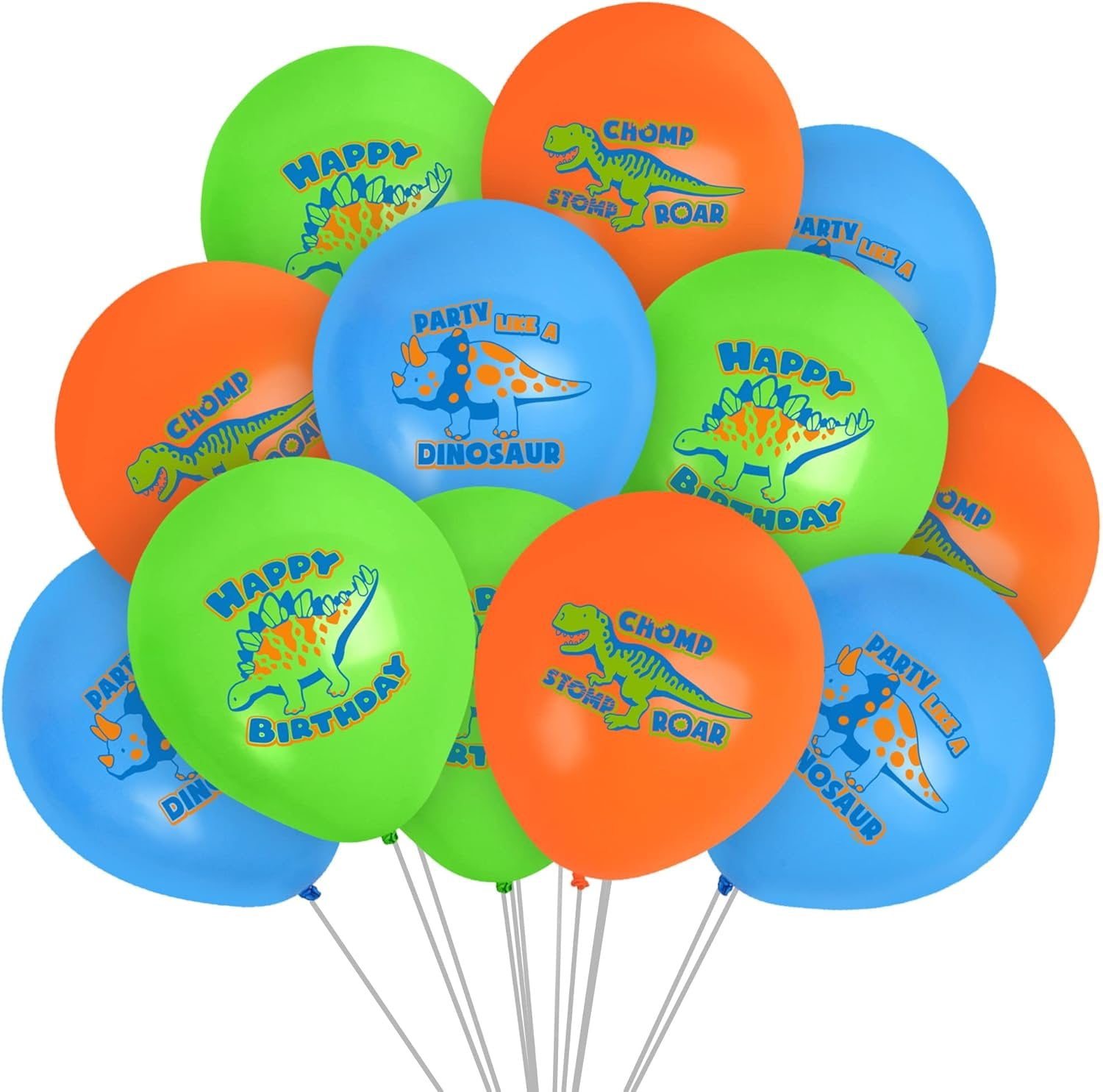 Dinosaur Balloon Bouquet 12 Pack - Dinosaur Party Supplies - Walmart.com