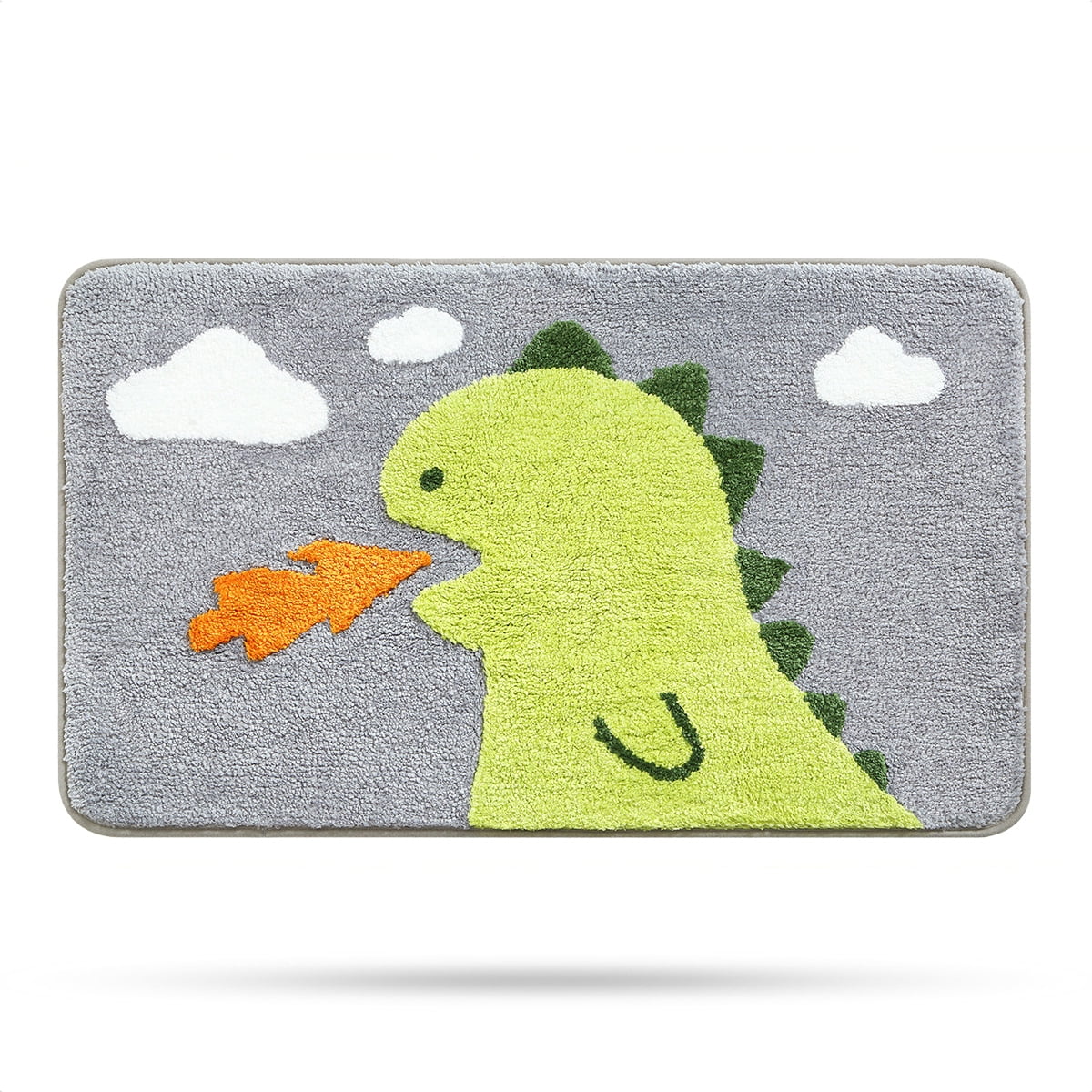 Dinosaur Bath Mat Non Slip, Bath Rug Soft Shower Rug Plush Microfiber ...