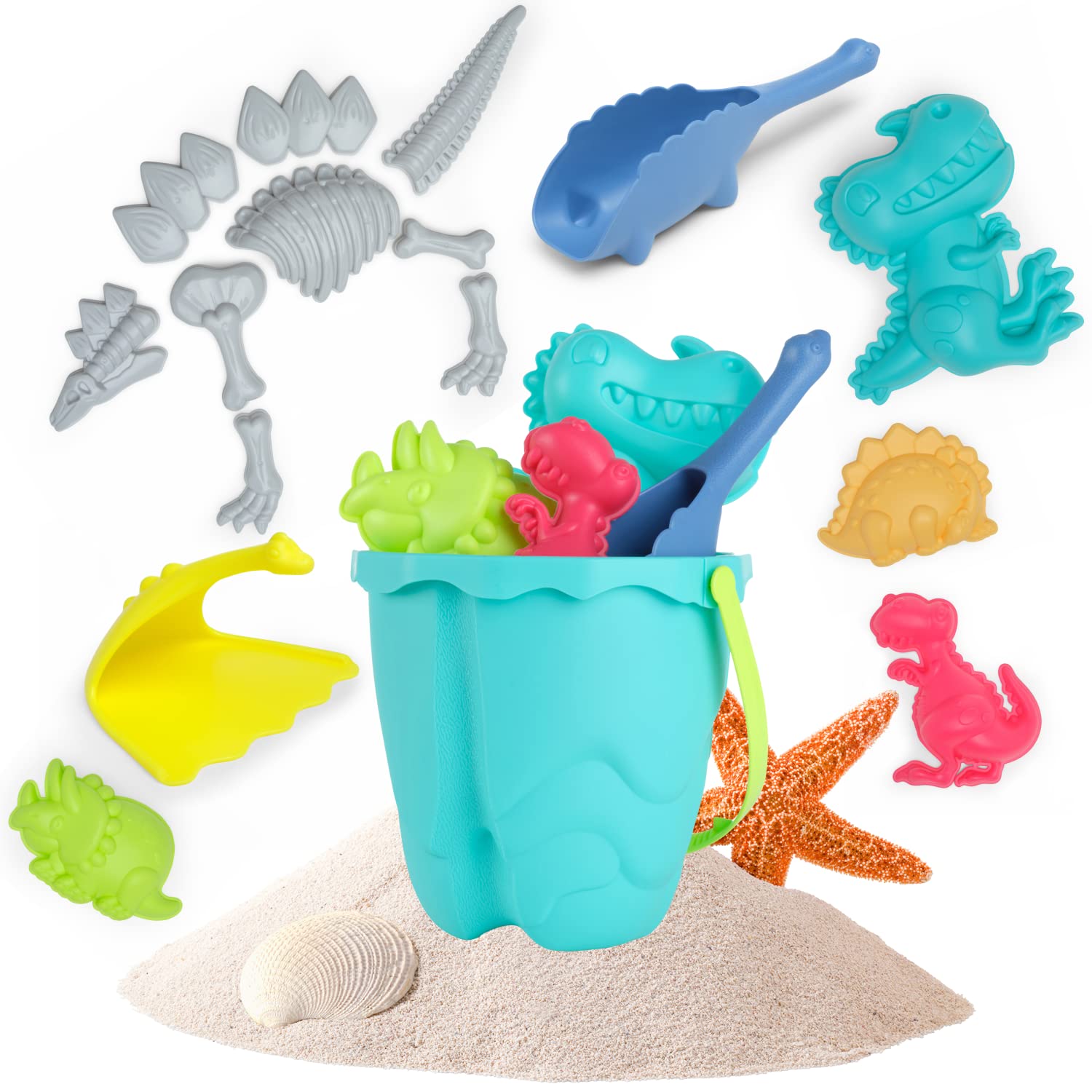 Sun & Fun PlayWorld Deluxe Beach Sand Mold and Tools 35 Pieces Play Set ...
