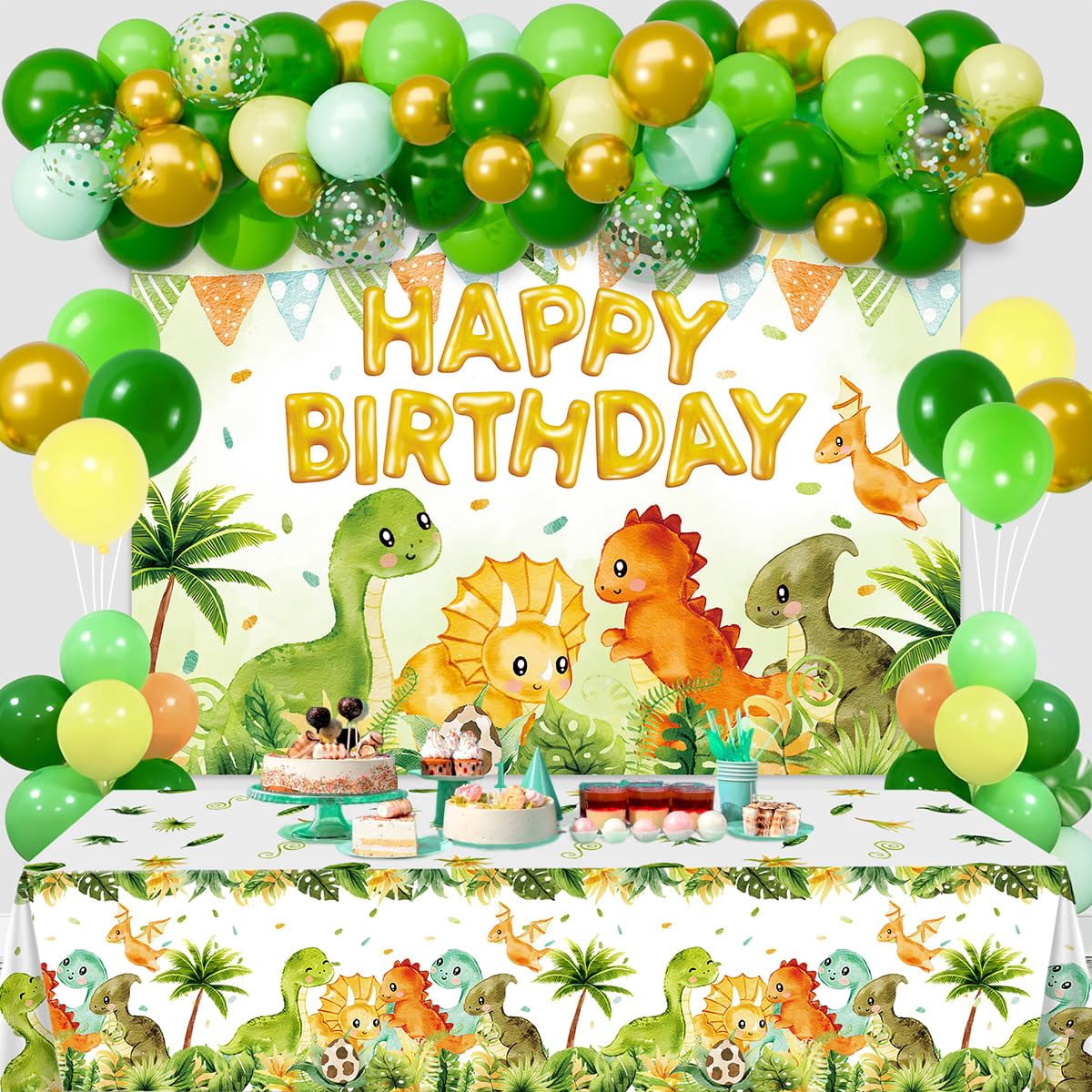 Dinosaur Birthday Decorations,Dino Birthdays MMF7 Party Supplies for ...