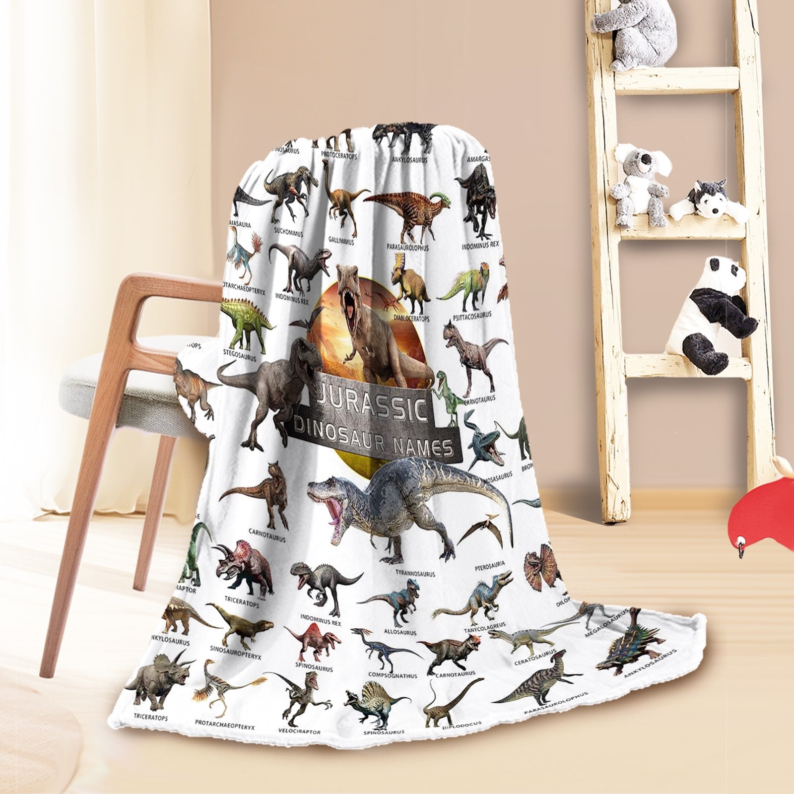 Dinosaur Blanket for Boys 50x60 Inches - Jurassic Dino Kids Teens Sofa ...