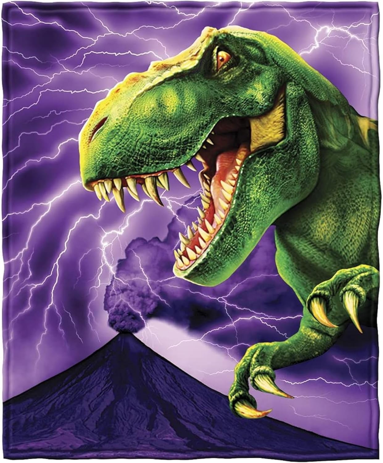 Dinosaur Blanket - T-Rex Fleece Throw for Kids and Adults, Plush ...