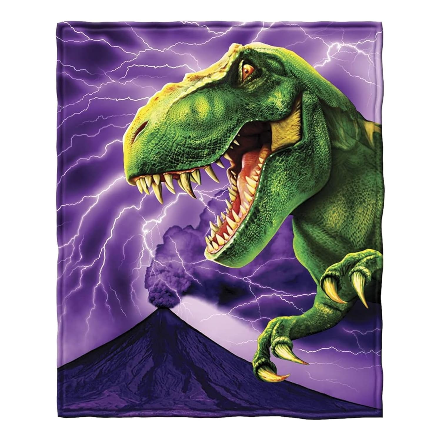 Dinosaur Blanket - T-Rex Throw for Kids and Adults, Plush Polyester ...