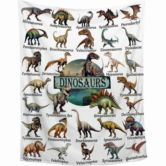 Dinosaur Blanket for Boys Girls, Soft Flannel Dinosaur Lovers Throw ...