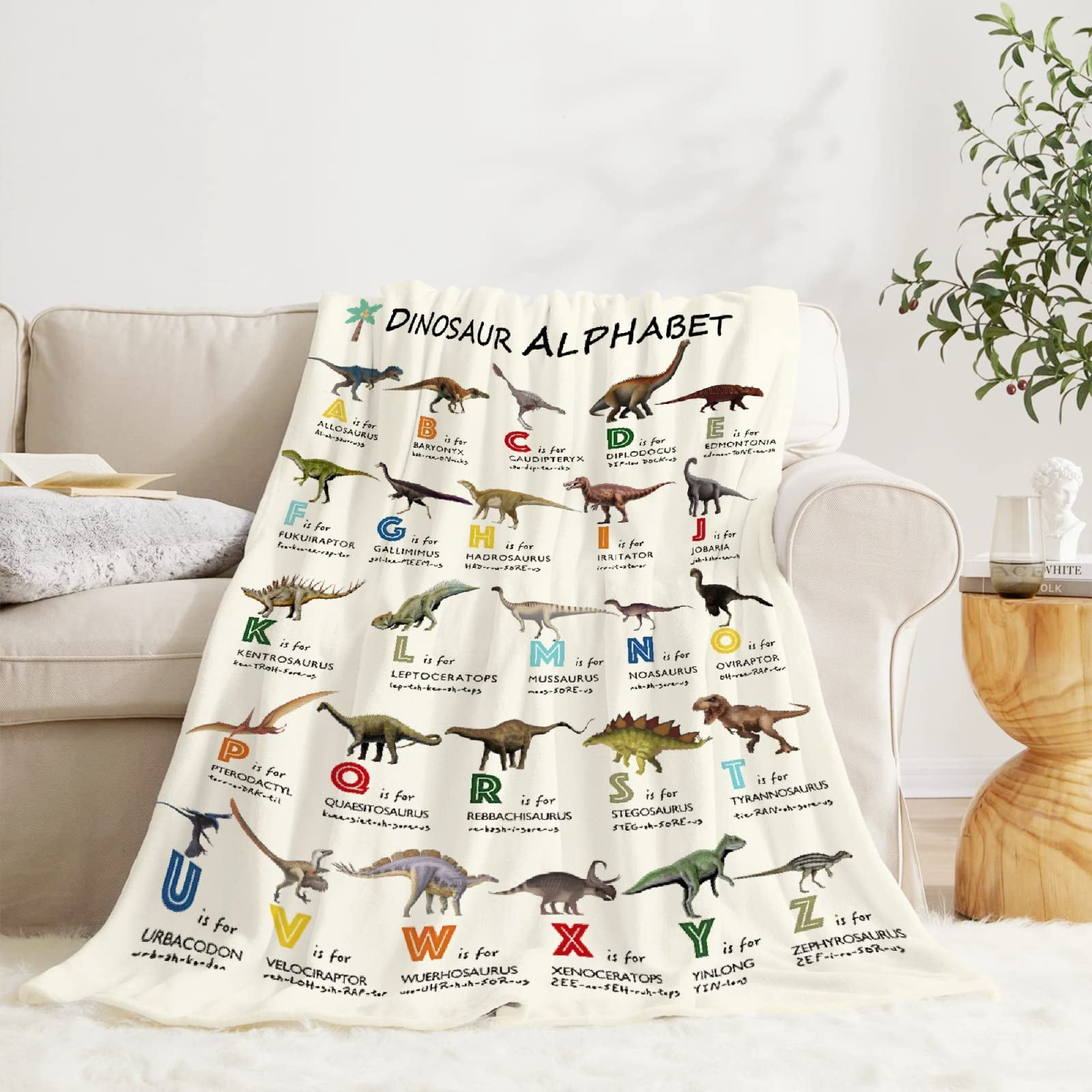 Dinosaur Blanket for Boys Girls Unique Dinosaur Gifts Soft Warm Flannel ...