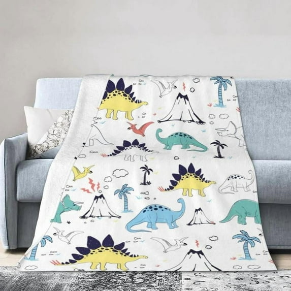 Dinosaur Blanket for Boys Kids Soft Warm Cozy Cute Dino Blanket for ...