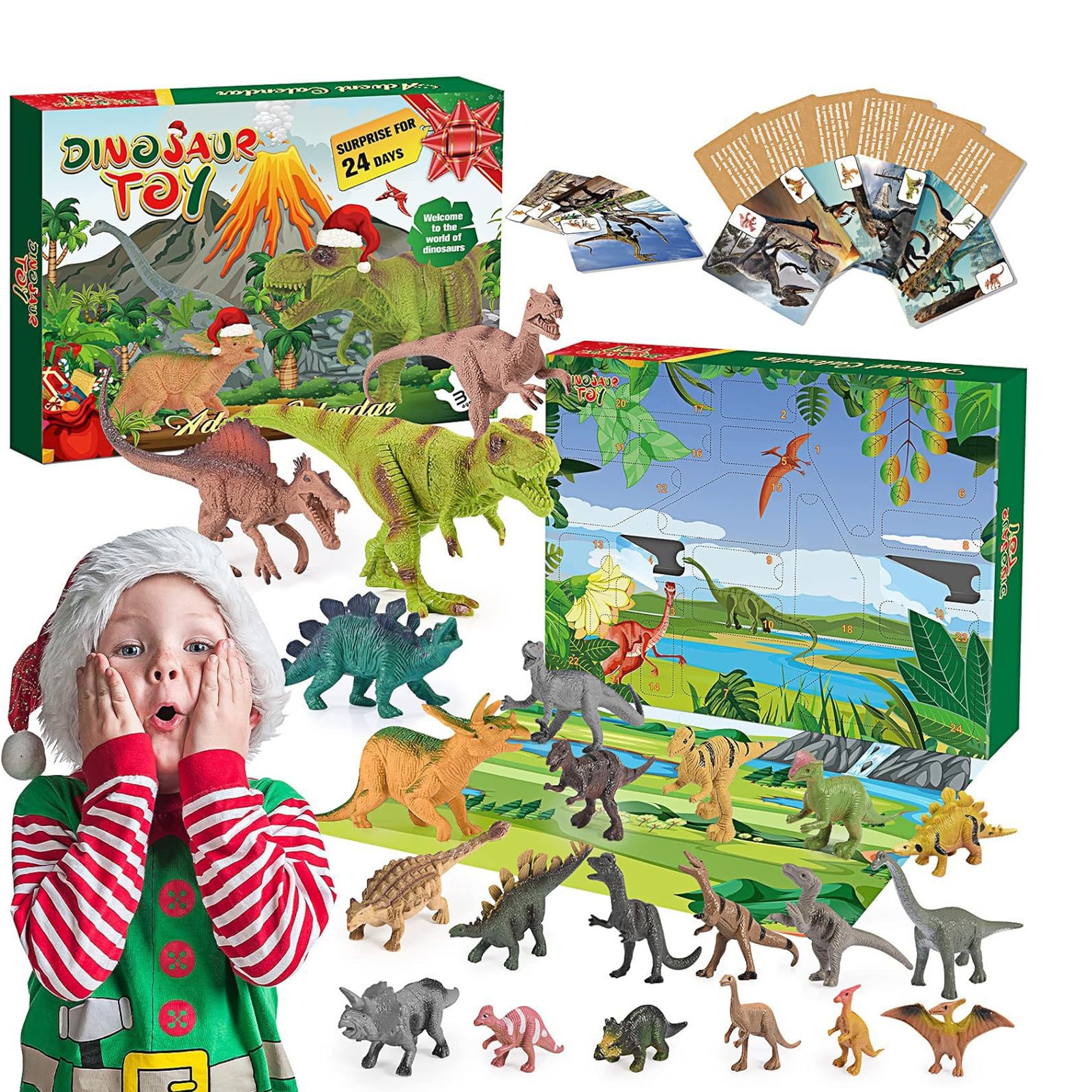 Dinosaur Blind Box Advent Calendar - 24 Days Countdown Surprise - Walmart.com