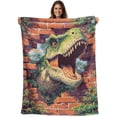 Dinosaur Brick Wall Blanket Soft Cozy Warm Throw Blanket for Couch ...