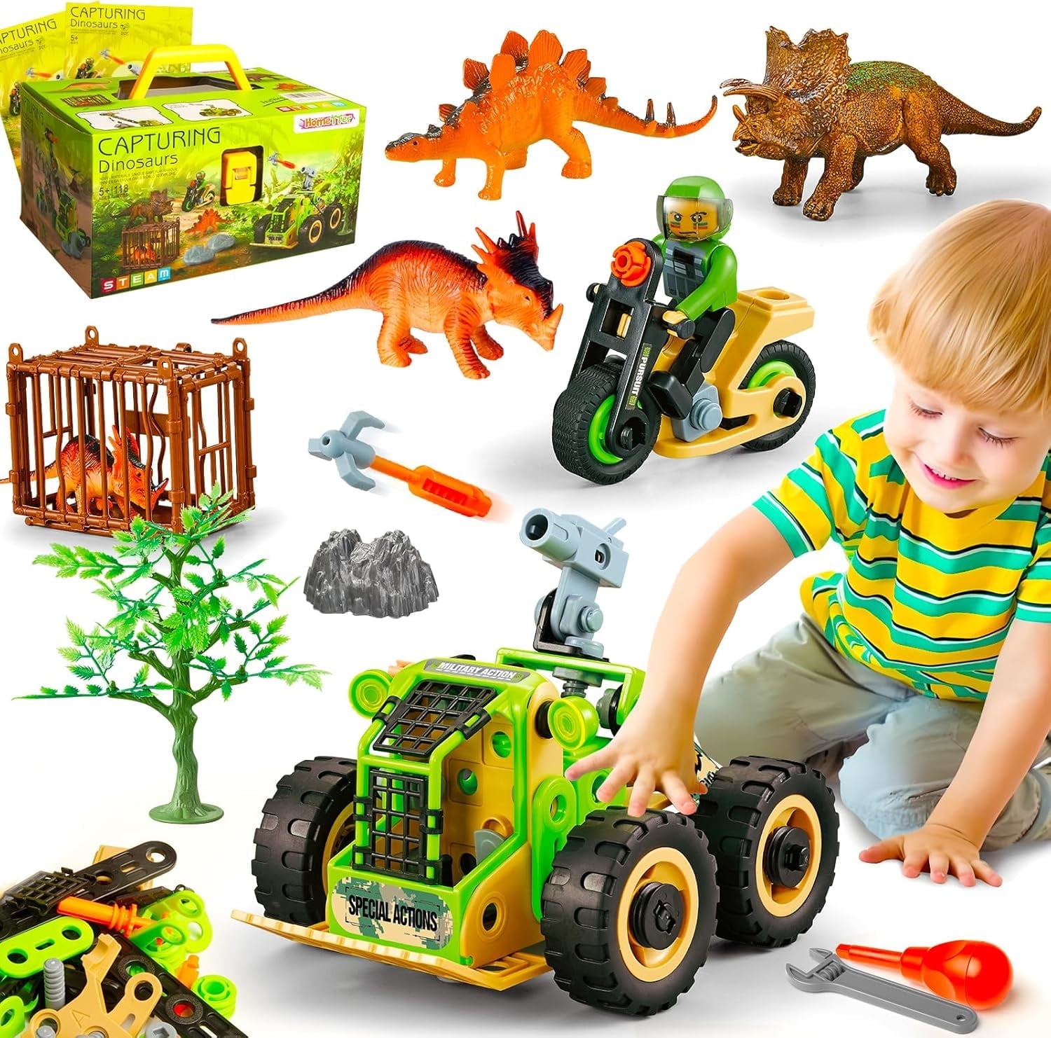 Dinosaur Building Toys, STEM Learning Toys, Construction Engineering ...