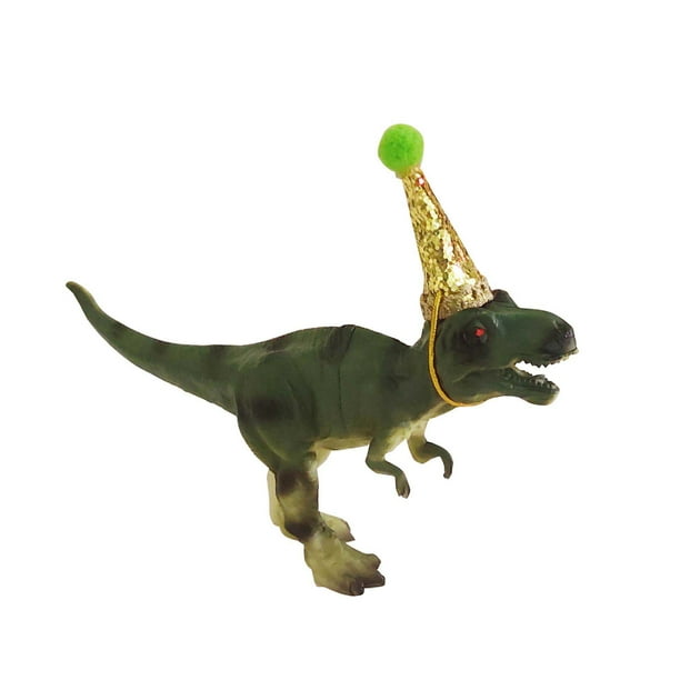 Dinosaur Cake Toppers With Hat, Green Tyrannosaurus Rex Dinosaur Cake ...