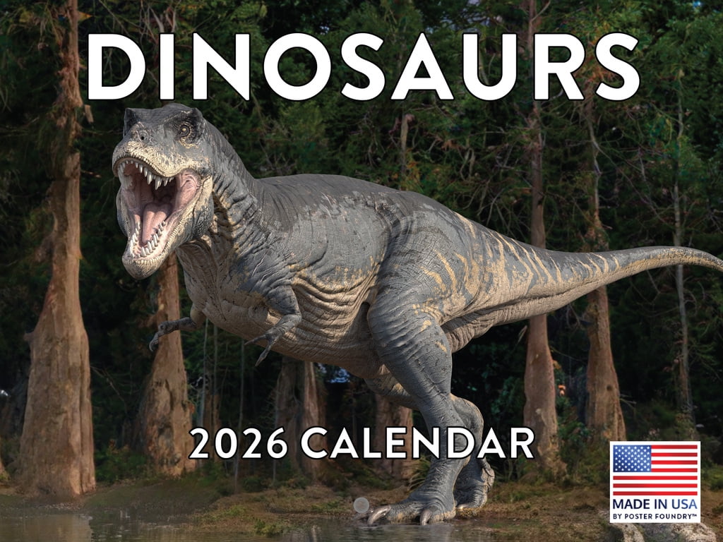 Dinosaur Calendar 2026 Kids Monthly Wall Calender 12 Month | American ...