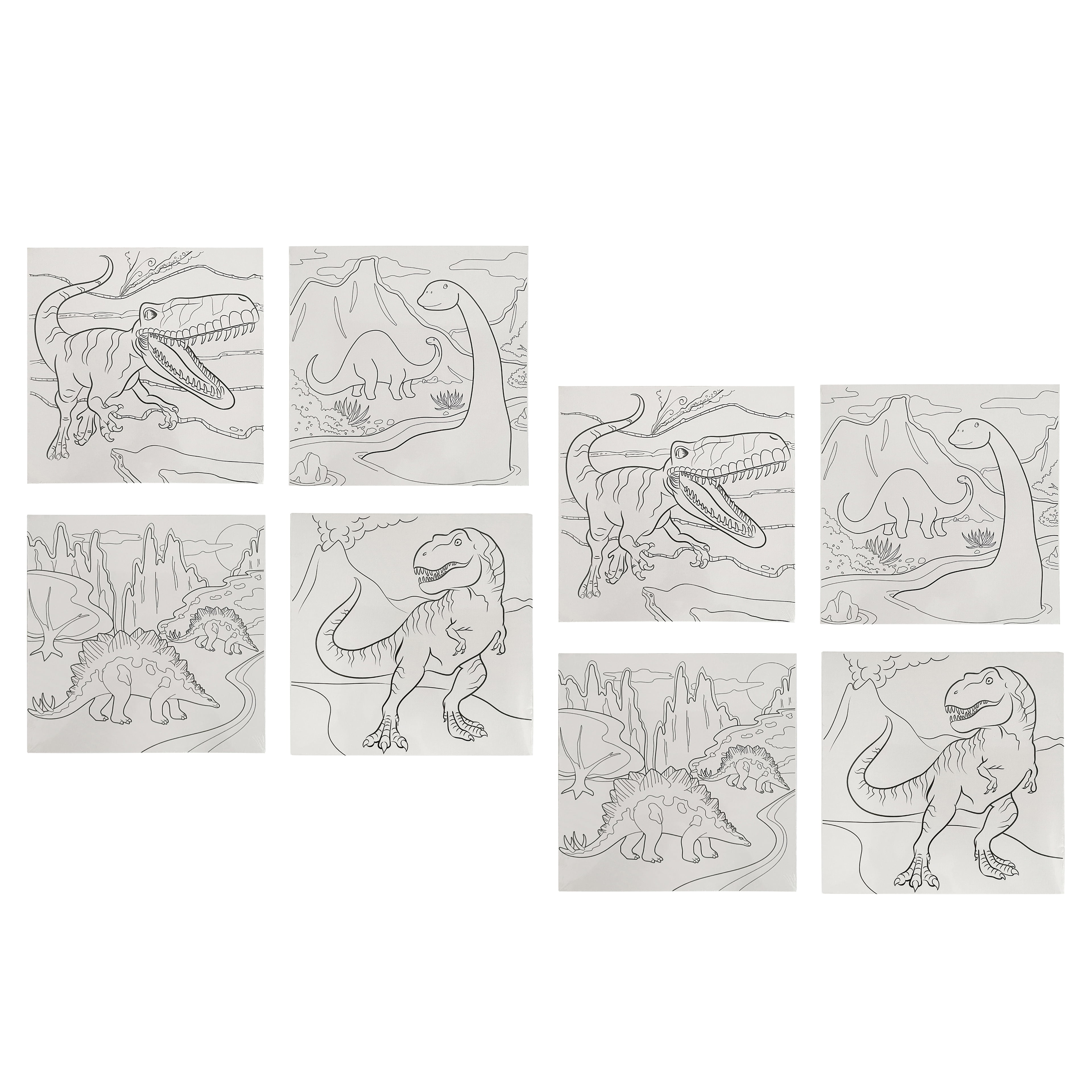 Creatology Dinosaur Canvas Set, 10 x 10 Inches, 8 Canvases, Kids Art ...