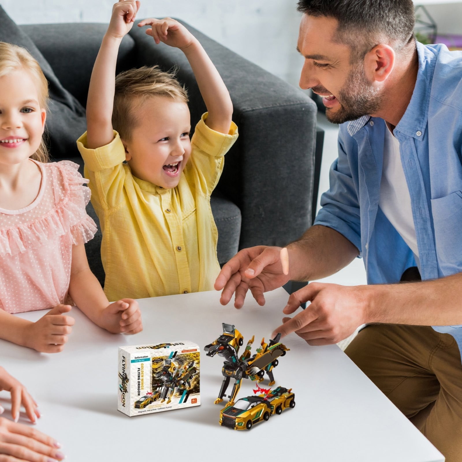 Dinosaur Car Transformer Toy for Girls Ages 4-6 – Collision Auto ...