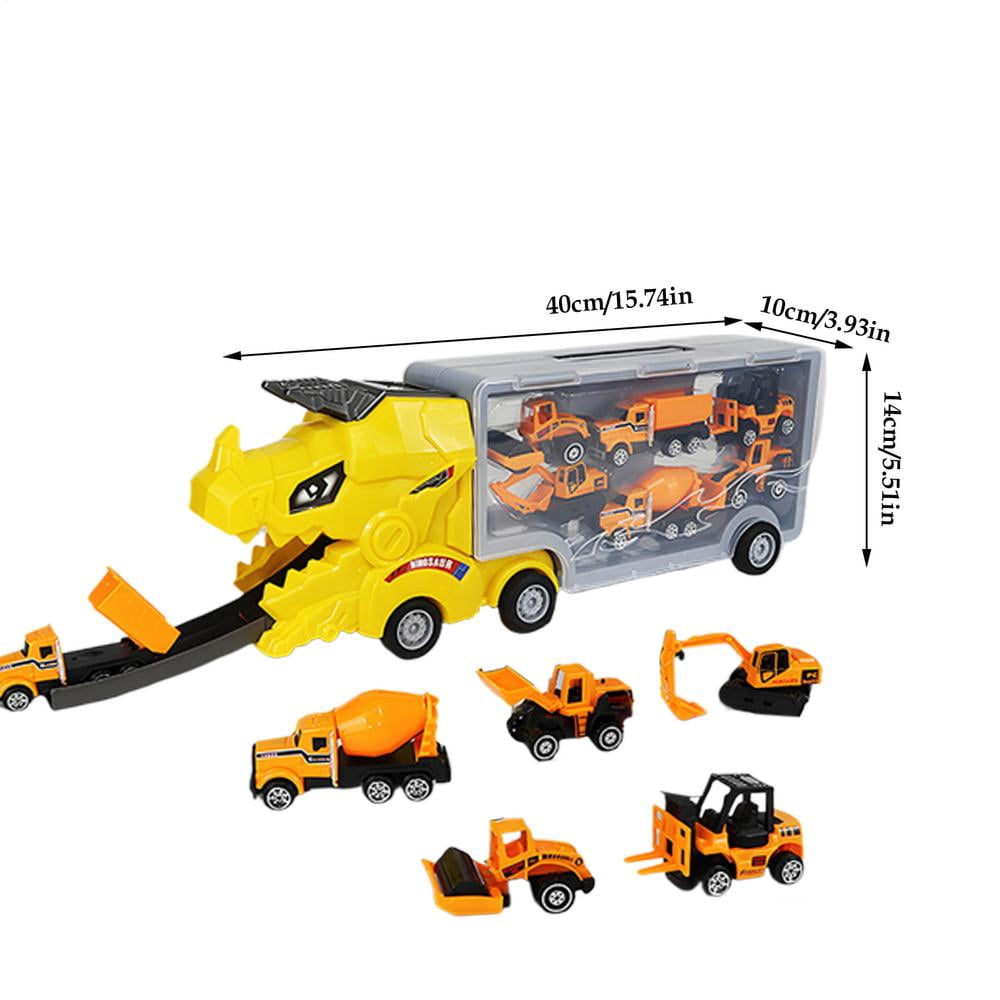 NOBRAND Dinosaur Carrier Truck Educational Ejection Race Track ...