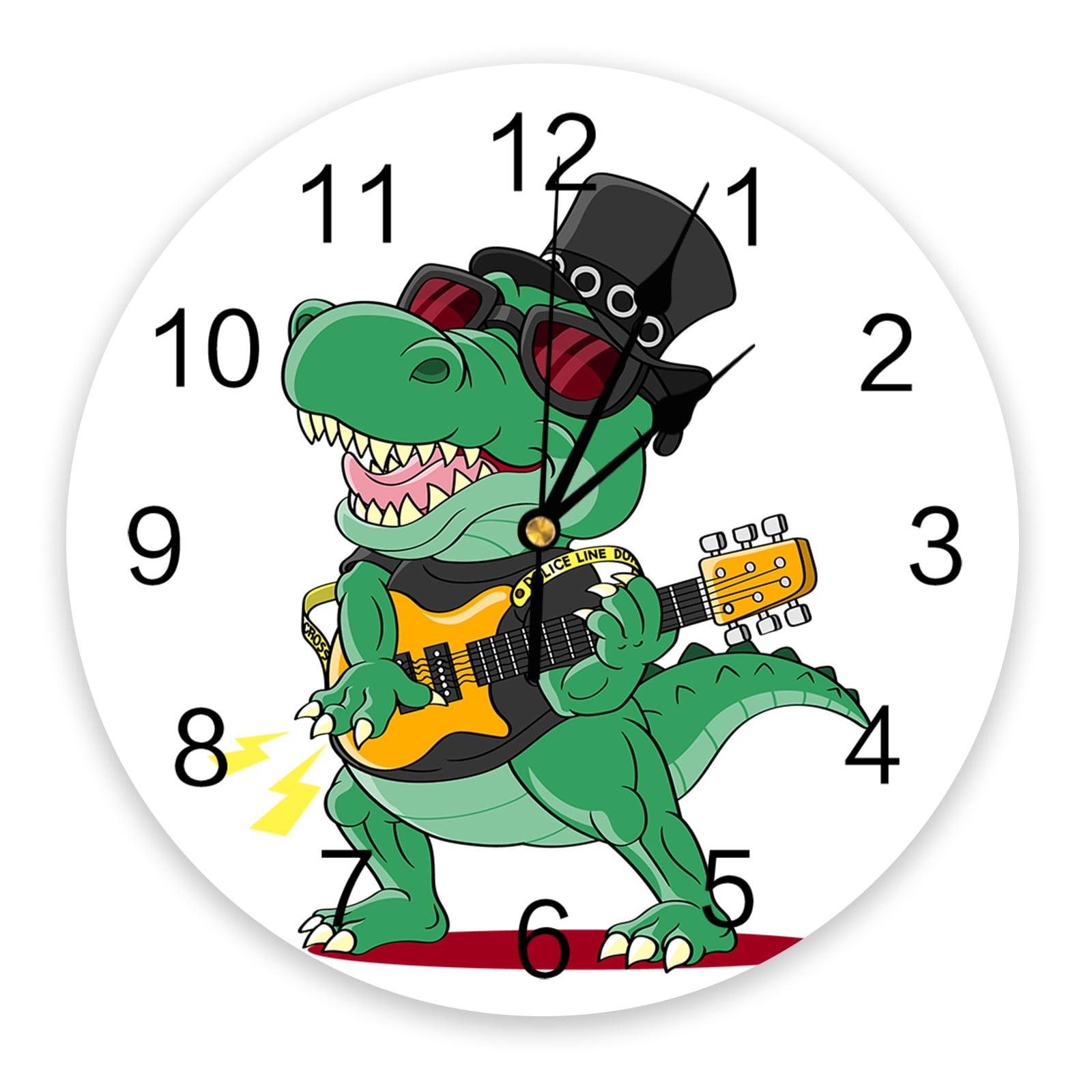 Dinosaur Cartoon Modern Wall Clock For Home Office Wall ration Living ...