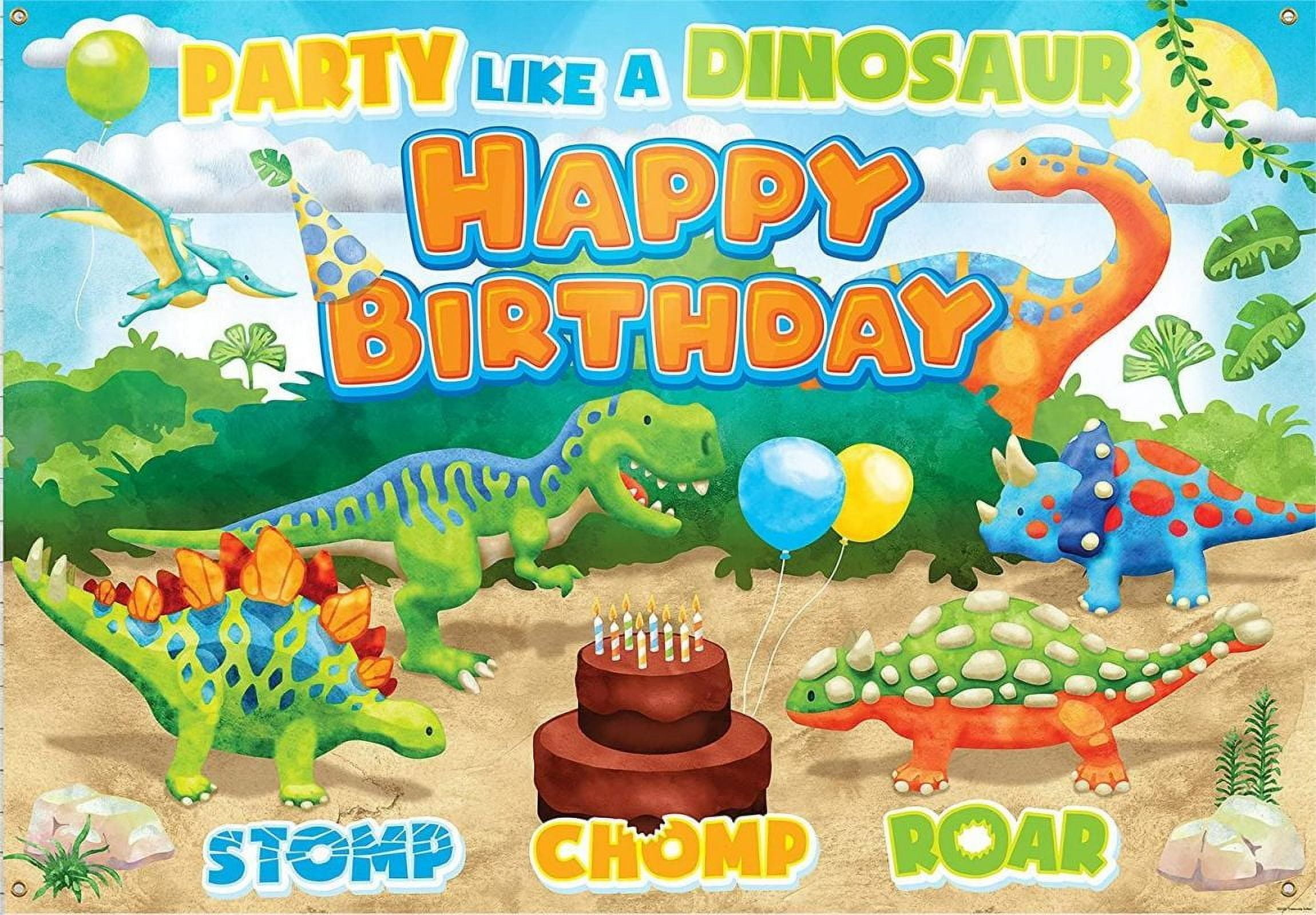 Dinosaur Cartoon Themed Dicaron Baby Shower Background ration Birthday ...