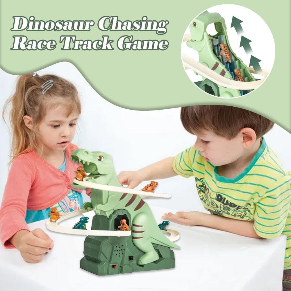 Dinosaur Chasing Race Track, Electric Dinosaur Climbing Stairs ...