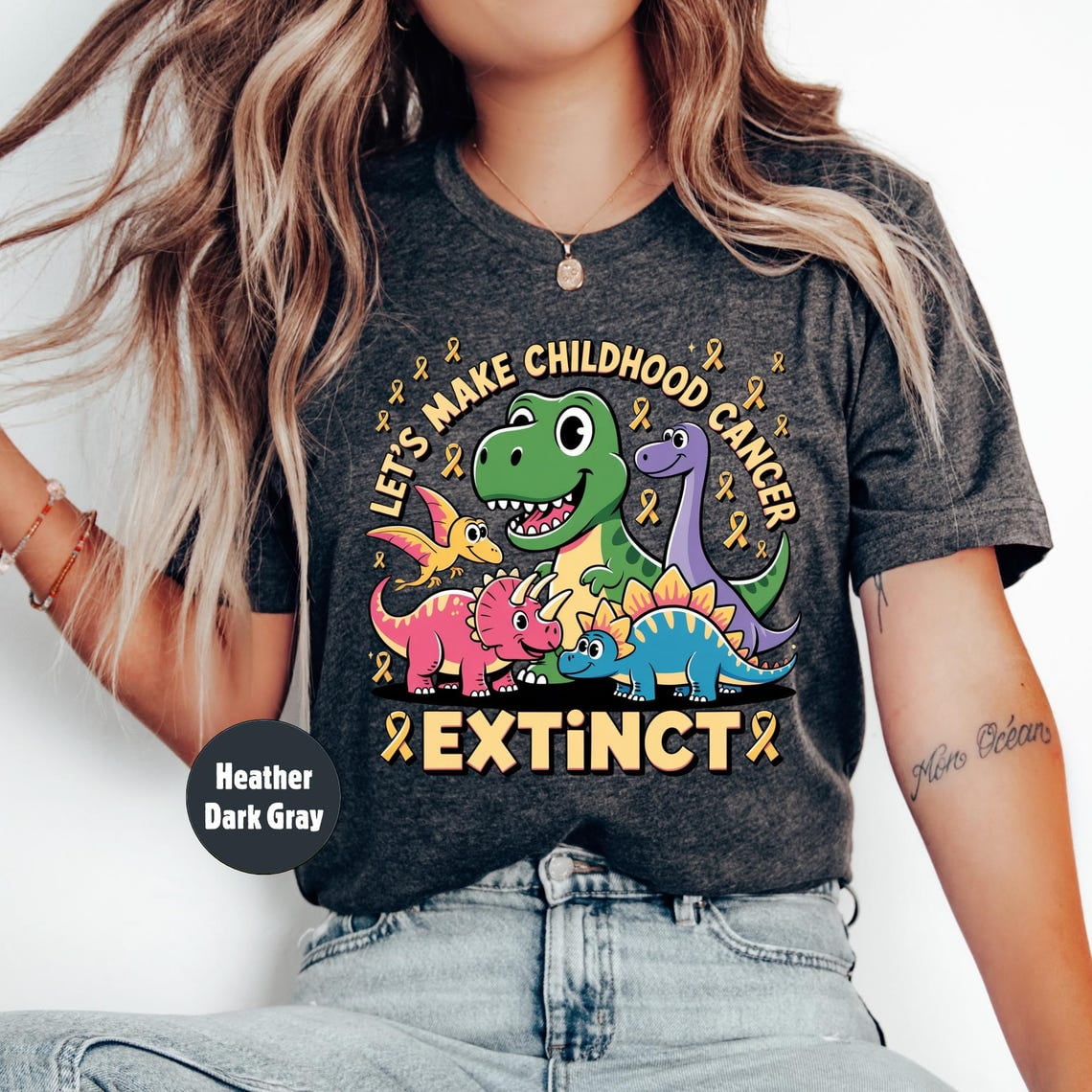 Dinosaur Childhood Cancer Awareness Tshirt, Pediatric Oncology Nurse ...
